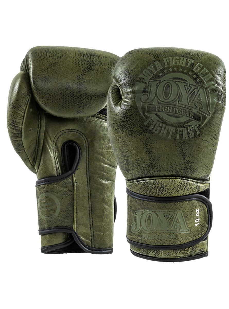 Joya Fight Gear Fast Matte Green Kick Boxing Glove | Genuine Leather ...